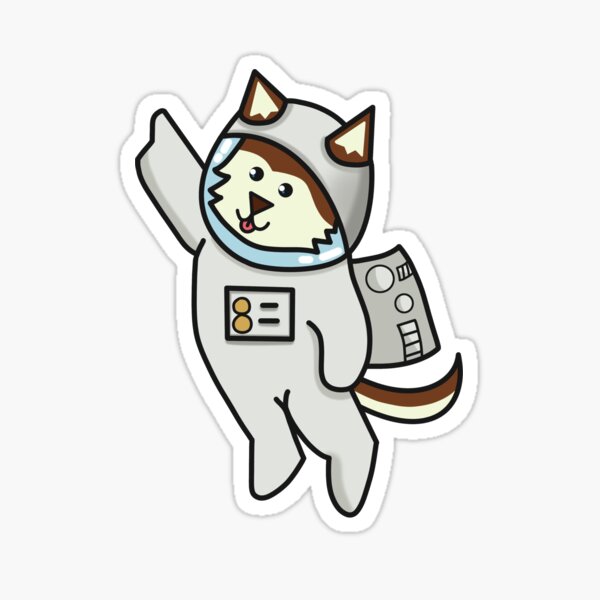 "Space brown husky" Sticker by galax-C | Redbubble