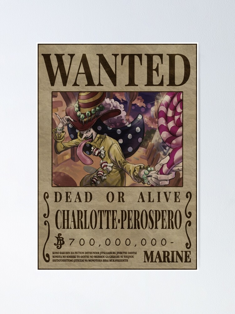Póster «Charlotte Perospero Wanted One Piece Poster» de OnePieceWanted ...