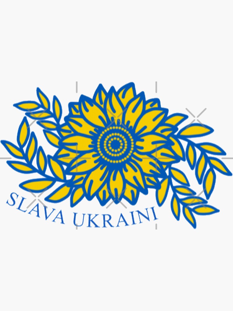"Slava Ukraini" Sticker by radiantdark | Redbubble