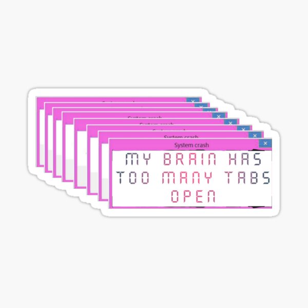 "System crash" Sticker by Korals | Redbubble