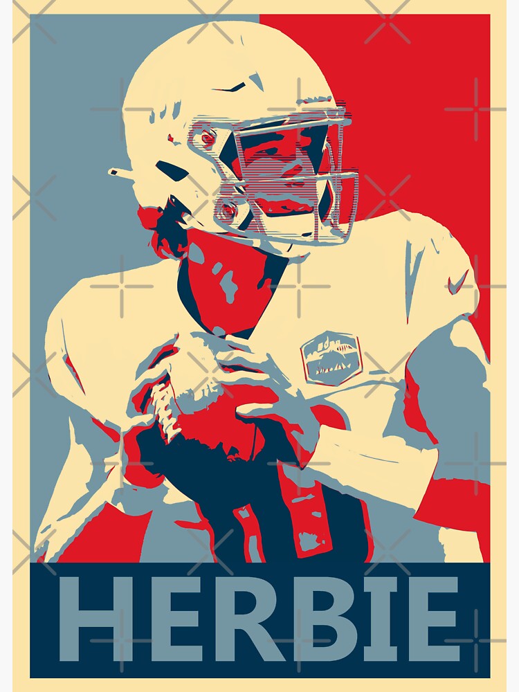 "Justin Herbert Chargers Campaign" Sticker by alolaraichu | Redbubble