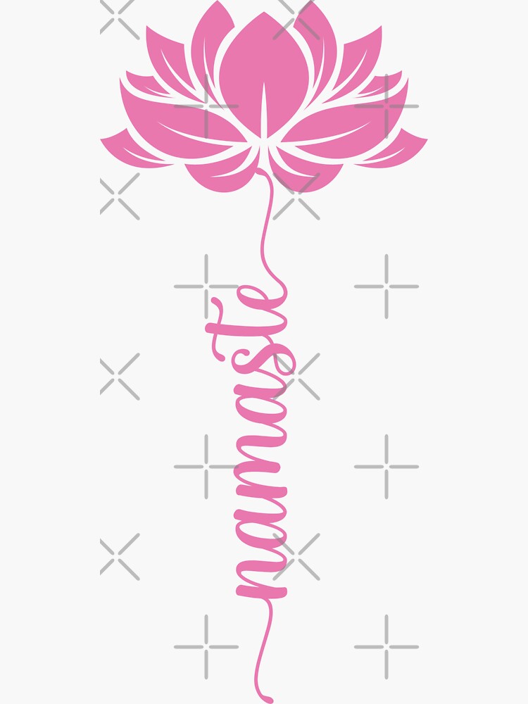 "Lotus Namaste" Sticker by starsdesigns | Redbubble