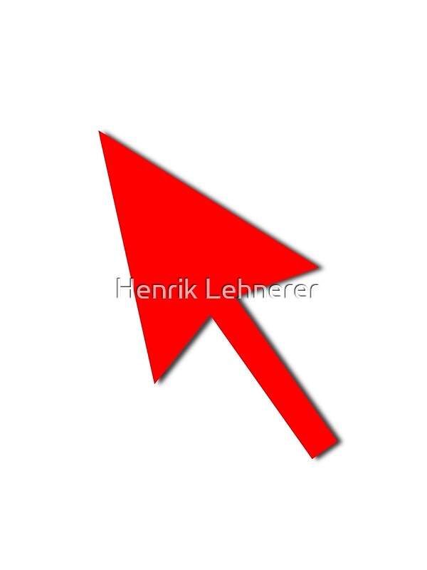 "Cursor Arrow Mouse Red" by Henrik Lehnerer | Redbubble