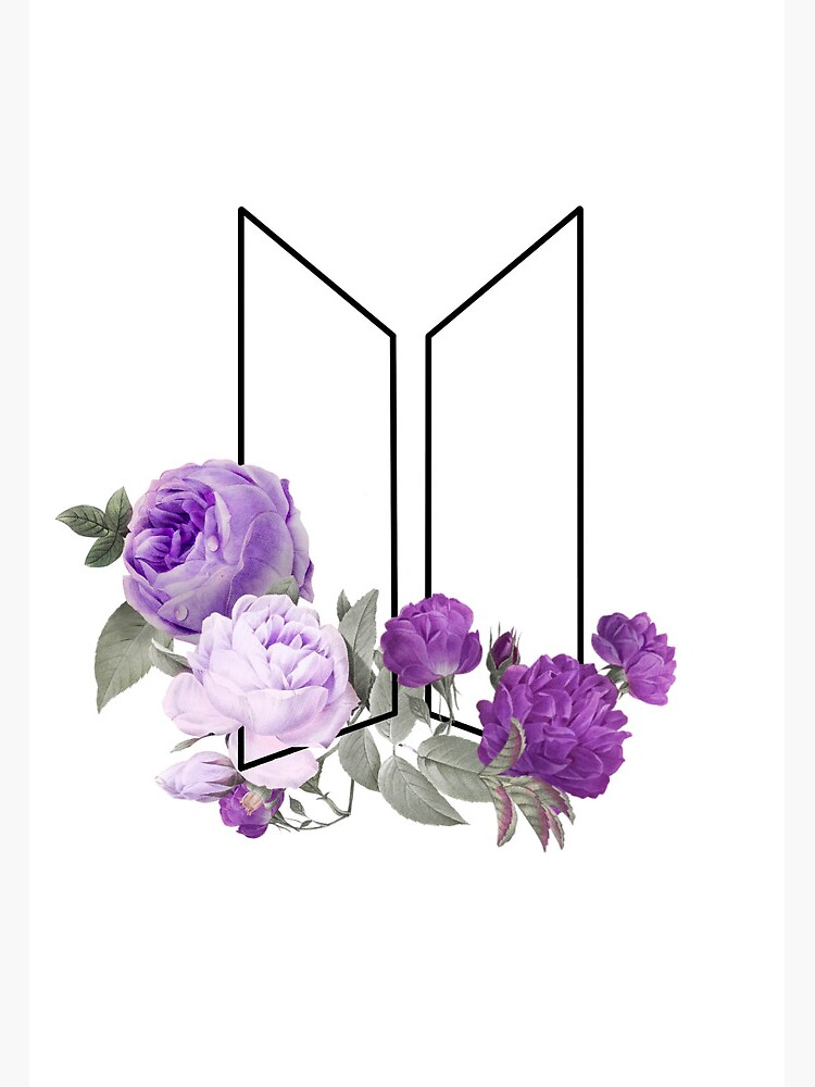"BTS Purple flower logo" Art Print for Sale by BakwonMin | Redbubble