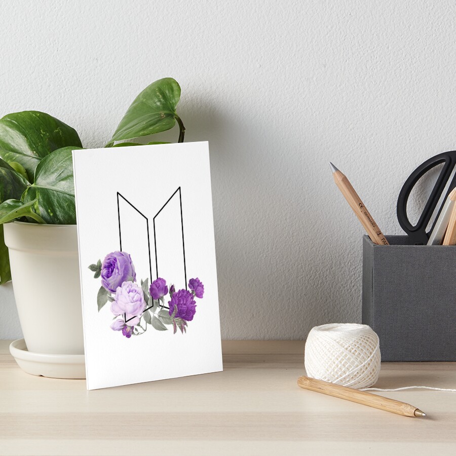 "BTS Purple flower logo" Art Board Print by BakwonMin | Redbubble