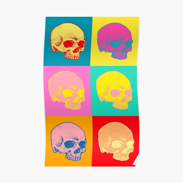 "pop art Andy Warhol skulls side view" Poster for Sale by KOOLandSKULL ...