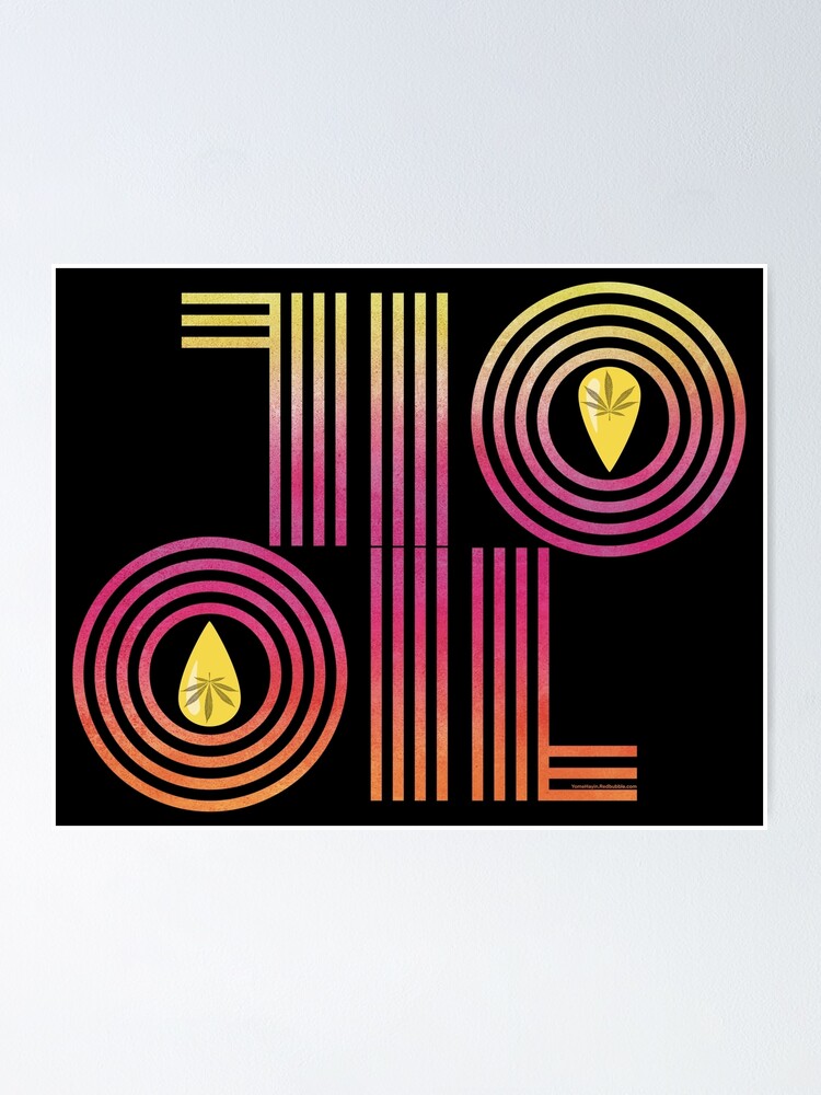 "710 Oil Dabs (yellow pink orange)" Poster for Sale by YomeHayin ...