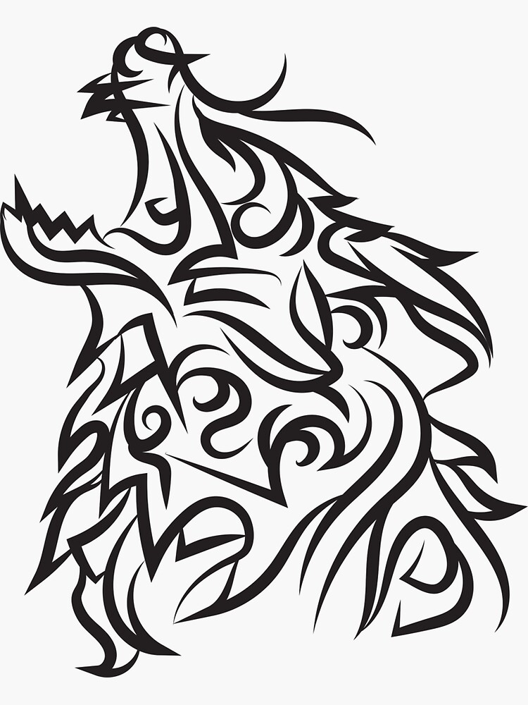 "Wolf tribe" Sticker by Brutalmanfatal | Redbubble