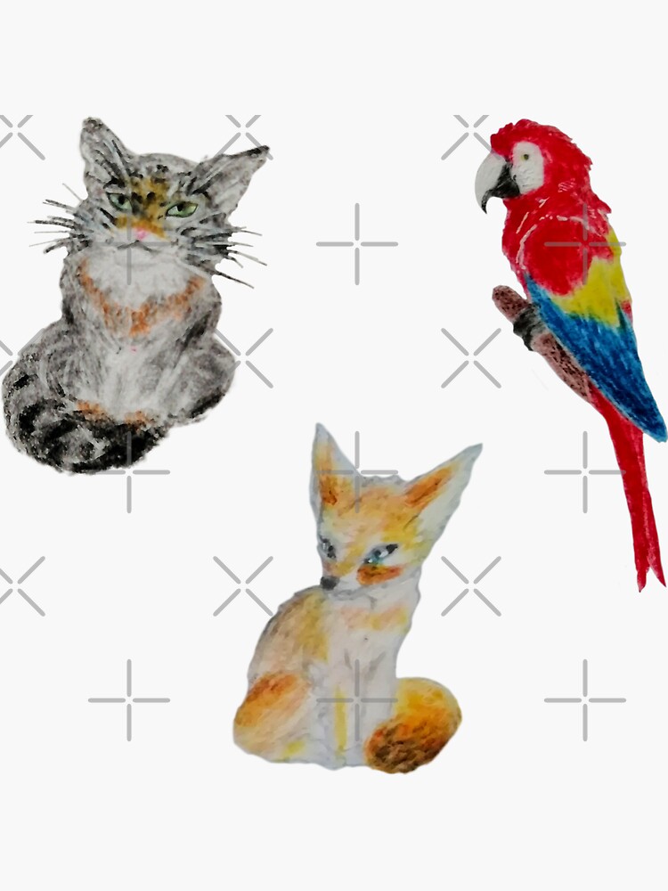 "Animal Friends Sticker Pack" Sticker by Lycoris-art | Redbubble