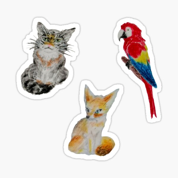 "Animal Friends Sticker Pack" Sticker by Lycoris-art | Redbubble