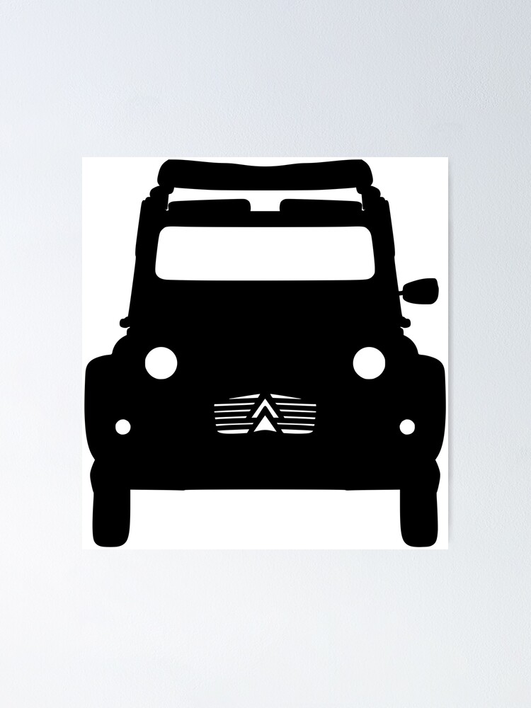 "Citroen 2CV black silhouette" Poster for Sale by EdimDesign | Redbubble