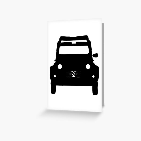 "Citroen 2CV black silhouette" Greeting Card by EdimDesign | Redbubble