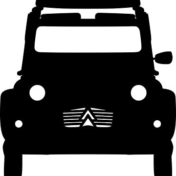 Sticker for Sale avec l'œuvre « Citroën 2CV silhouette noire » de l ...