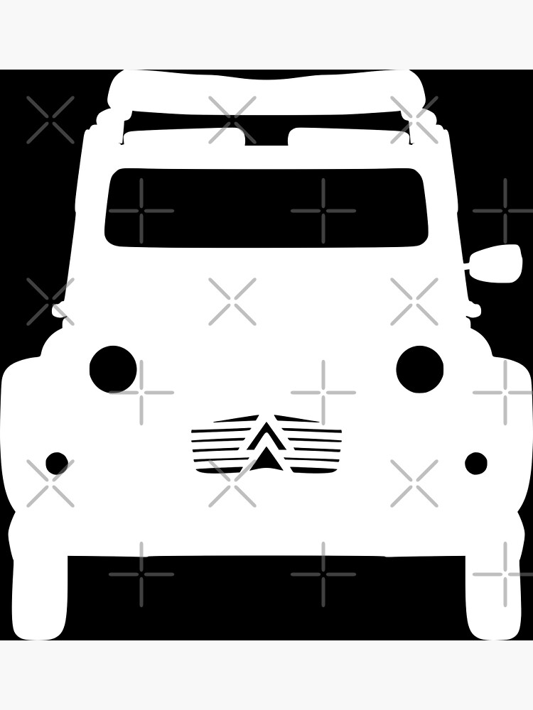 "Citroen 2CV white silhouette" Poster for Sale by EdimDesign | Redbubble