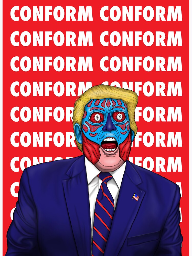 "They Live/ Trump Sucks (Conform)" Sticker by Pizzapatty | Redbubble