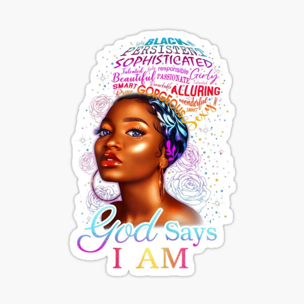 "God Says I Am Enough" Sticker by adametzb | Redbubble