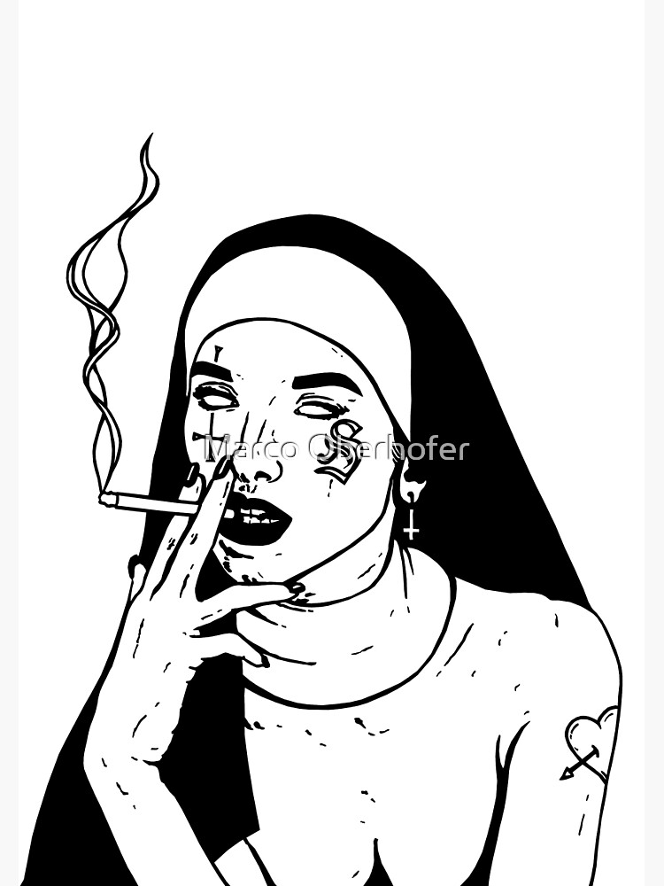 "Bad Nun " Art Print for Sale by Marcooberhofer | Redbubble