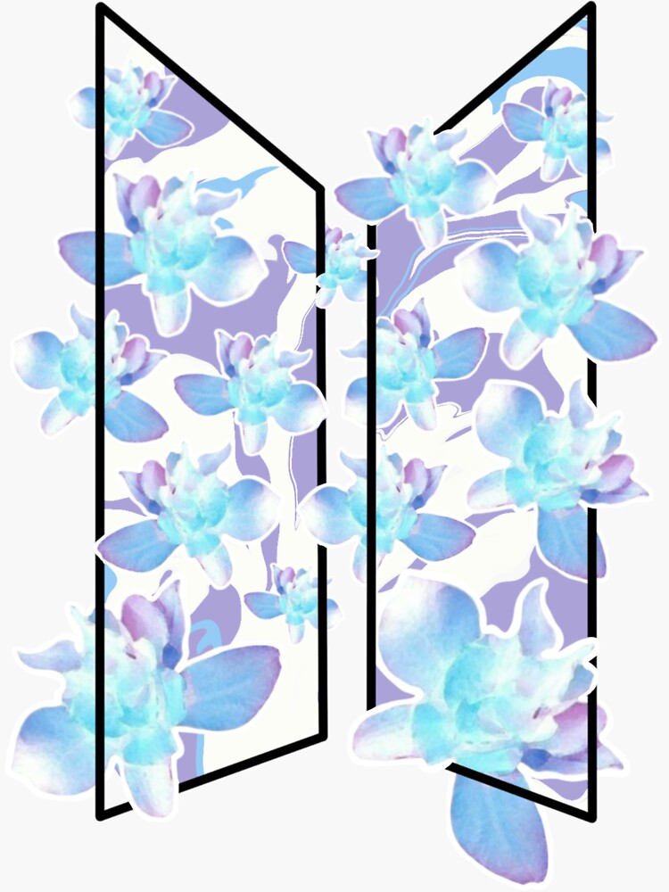 "BTS Smeraldo flower logo " Sticker by BakwonMin | Redbubble