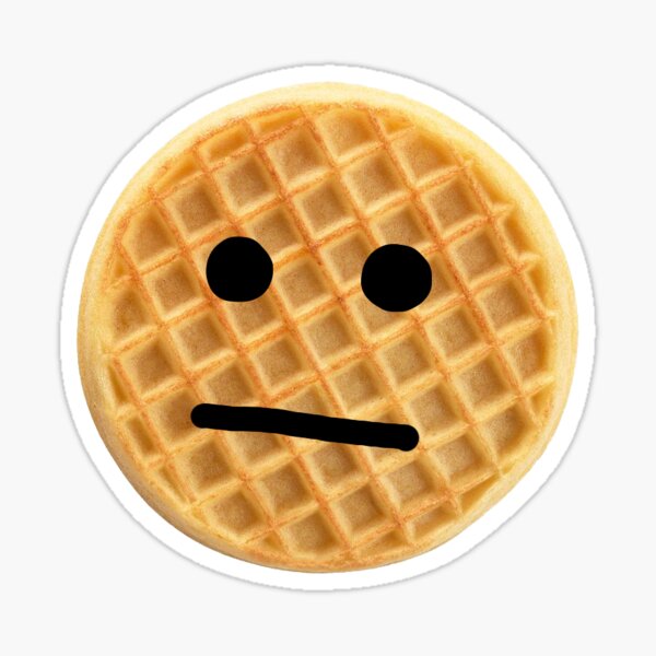 "Waffle Emoji" Sticker by bacalla | Redbubble