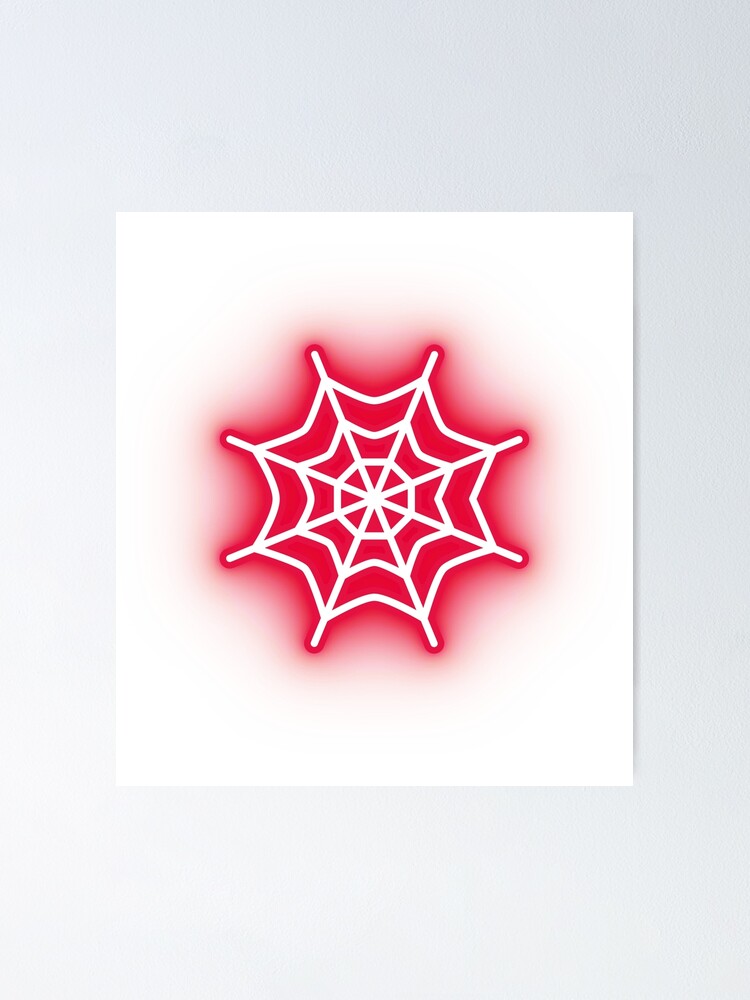 "Spider Web Red Web Red Glow" Poster for Sale by AwesomeArt13 | Redbubble