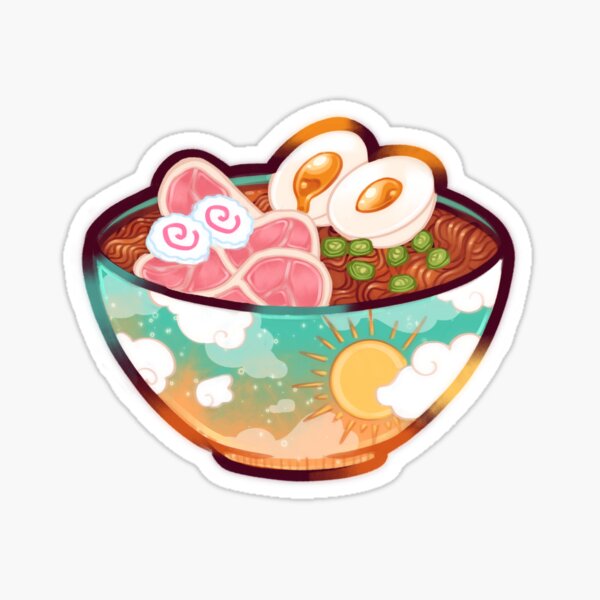 "Ramen Bowl" Sticker by MidnightTeashop | Redbubble