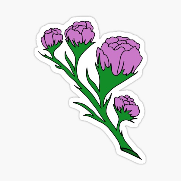 "Statice Sea Lavender Flower" Sticker by Wooliak | Redbubble