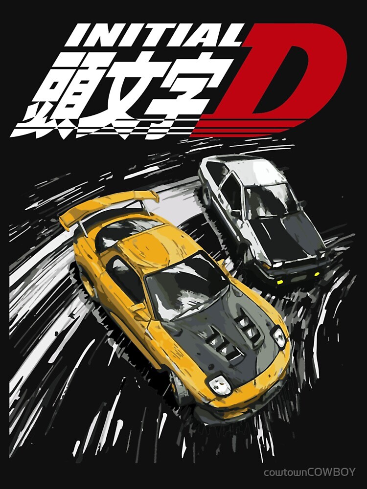 "Initial D style artwork, RX7 vs AE86" Sticker by Benjaminnnn | Redbubble
