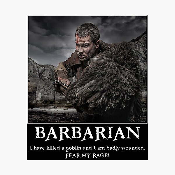 "Inspiring DND Barbarian Meme "Fear My Rage!" Role play RPG RP Roleplay ...