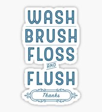 Please Flush After Use Stickers | Redbubble