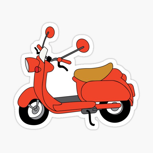 "Vintage red vespa" Sticker by mixtape80 | Redbubble