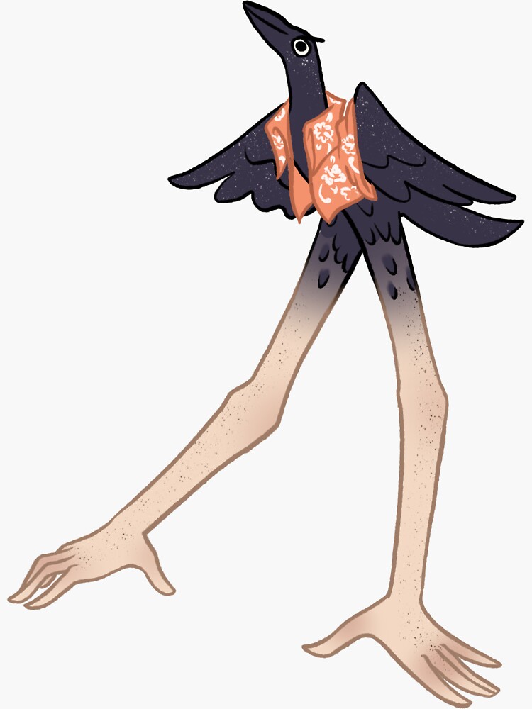 "Cursed Crow" Sticker for Sale by feeling-fey | Redbubble