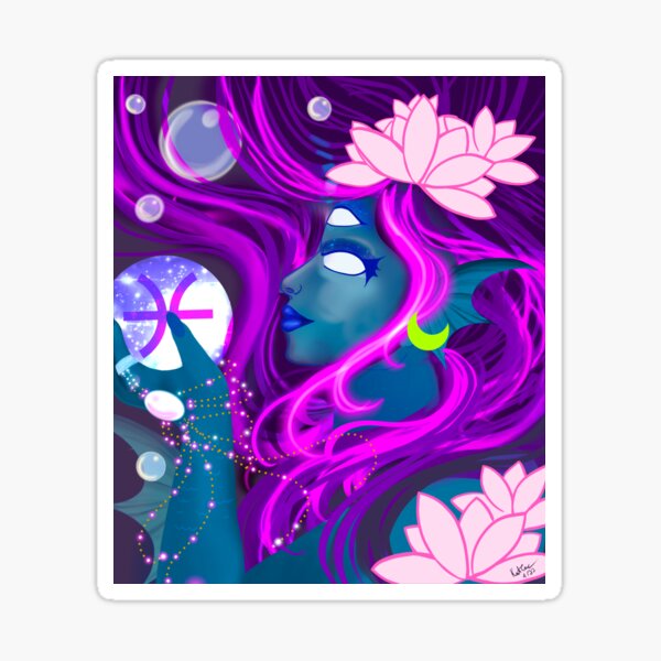"Pisces -II High Priestess " Sticker for Sale by Blindish-Art | Redbubble