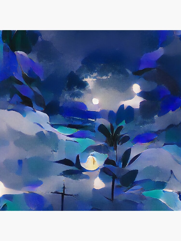 "Moonlight blues" Poster for Sale by Treetopsun | Redbubble