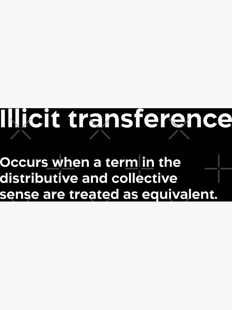 "Illicit transference white" Poster for Sale by EdimQuotes | Redbubble
