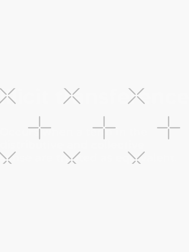 "Illicit transference white" Sticker by EdimQuotes | Redbubble