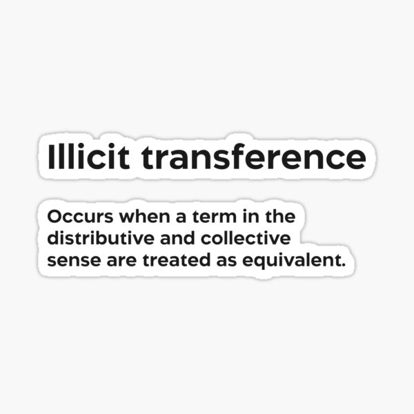 "Illicit transference black" Sticker by EdimQuotes | Redbubble