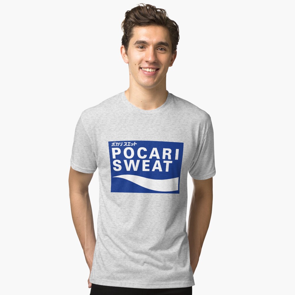 "POCARI SWEAT on blue background" Sticker for Sale by Snibel | Redbubble