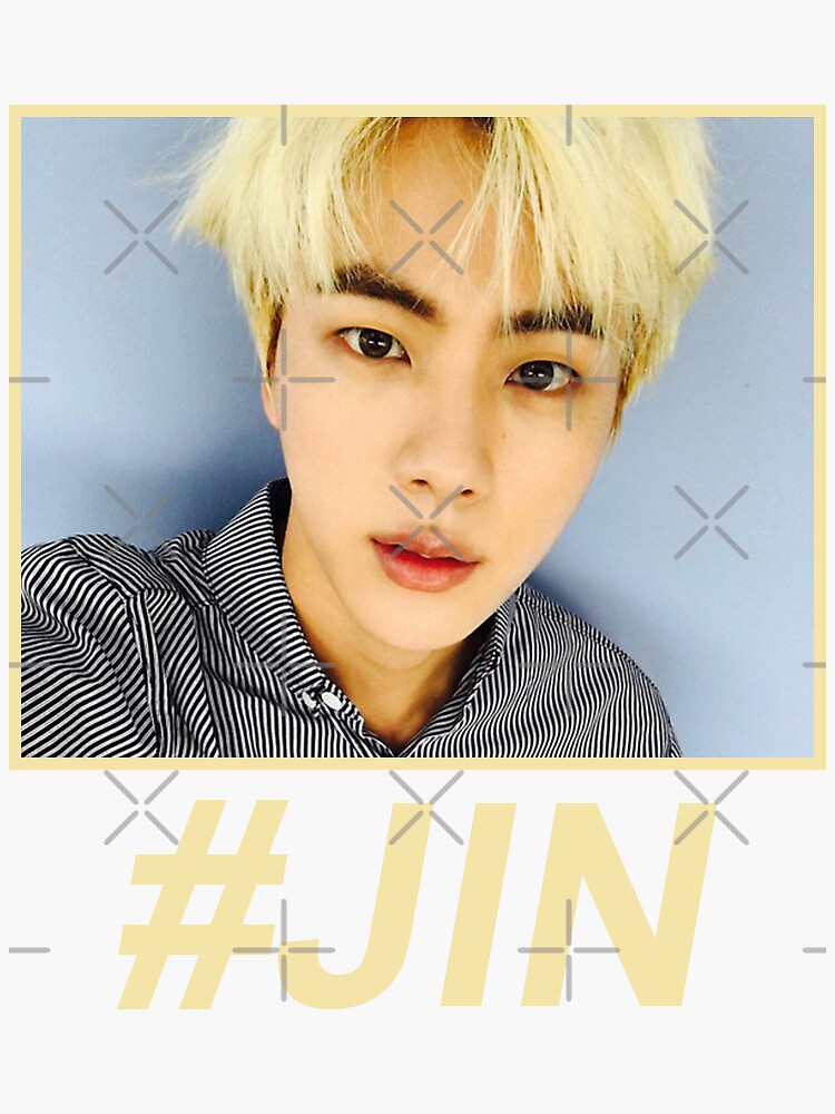 "Jin selca " Sticker for Sale by Seugriseyo | Redbubble