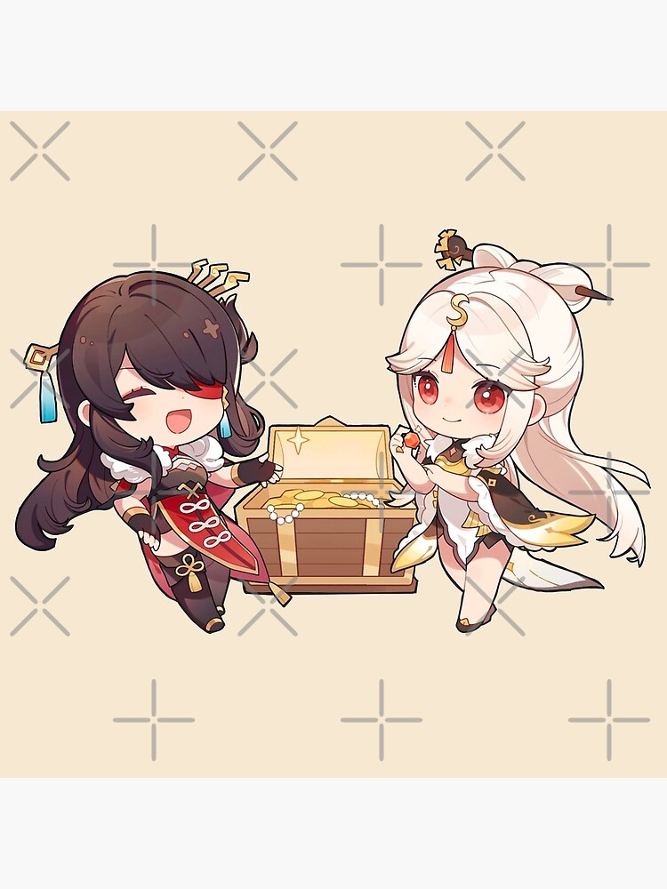 "Genshin Impact Ningguang und Beidou (BeiGuang) Schatztruhe" Poster von ...