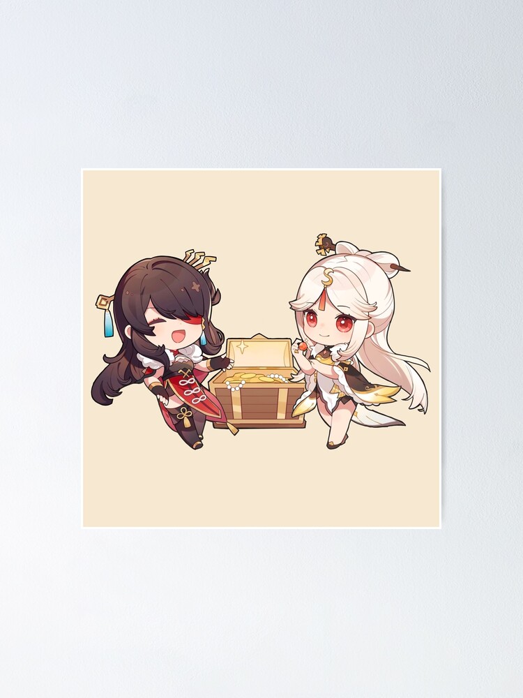 "Genshin Impact Ningguang and Beidou (BeiGuang) Treasure Chest" Poster ...
