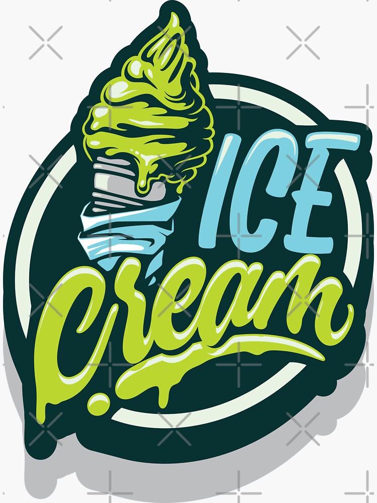"Ice Cream Hip Hop Graffiti Drip - Ice Cream" Sticker by Stephenscharf ...