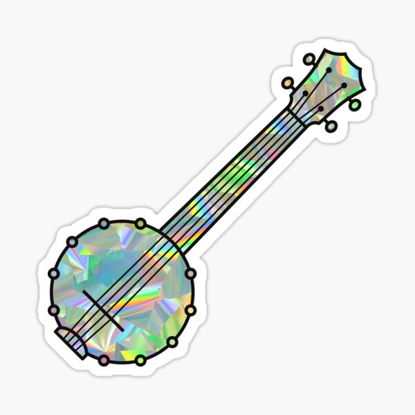 "Holographic Banjo" Sticker for Sale by bloody-L | Redbubble