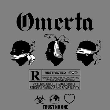 "OMERTA." Sticker for Sale by Xvelar | Redbubble