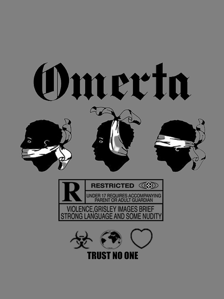 "OMERTA." Sticker for Sale by Xvelar | Redbubble