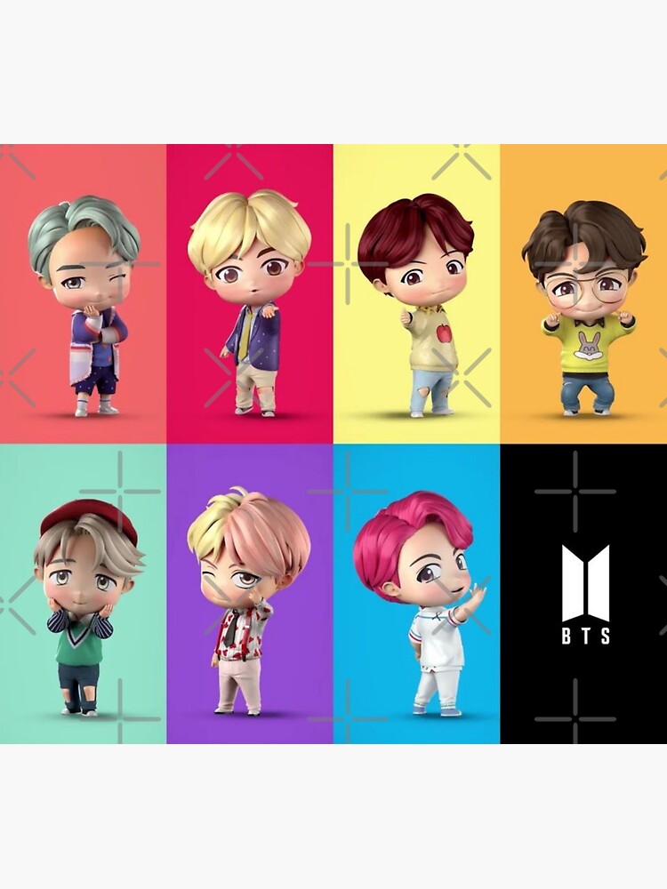 "Chibi Bangtan Boys" Sticker by Color-Toonix | Redbubble