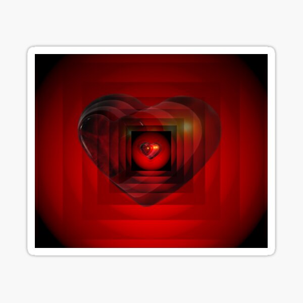 "HEART O HEARTS " Sticker by Hannache | Redbubble