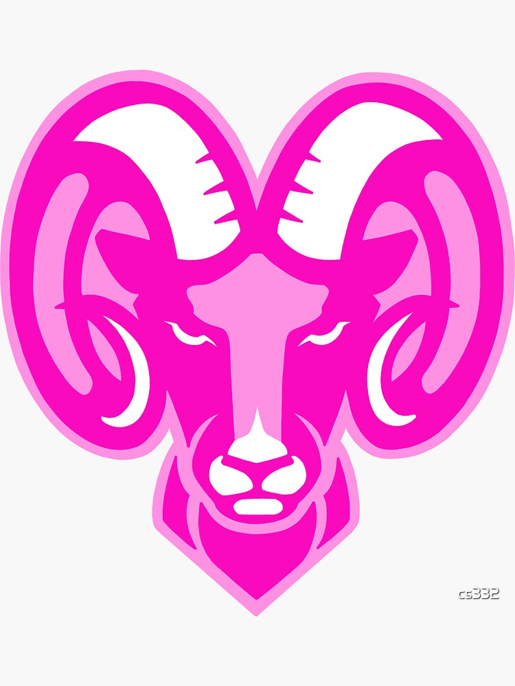 "URI Pink Ram Logo" Sticker by cs332 | Redbubble