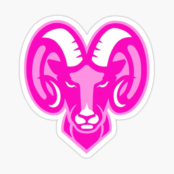 "URI Pink Ram Logo" Sticker by cs332 | Redbubble