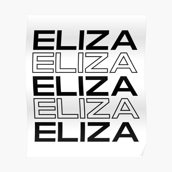 "Eliza inspired merch in black" Poster for Sale by PedriGavia | Redbubble