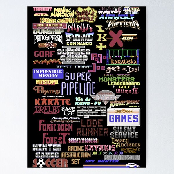 "C64 Games Titles Screen " Poster for Sale by MarkJohns19915 | Redbubble
